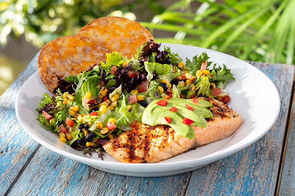 Salmon Tostada Salad* | Bahama Breeze